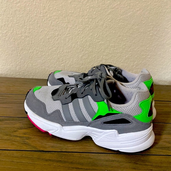 adidas | Shoes | Adidastorsion Yung 96j Trefoil Gray White Neon Green ...